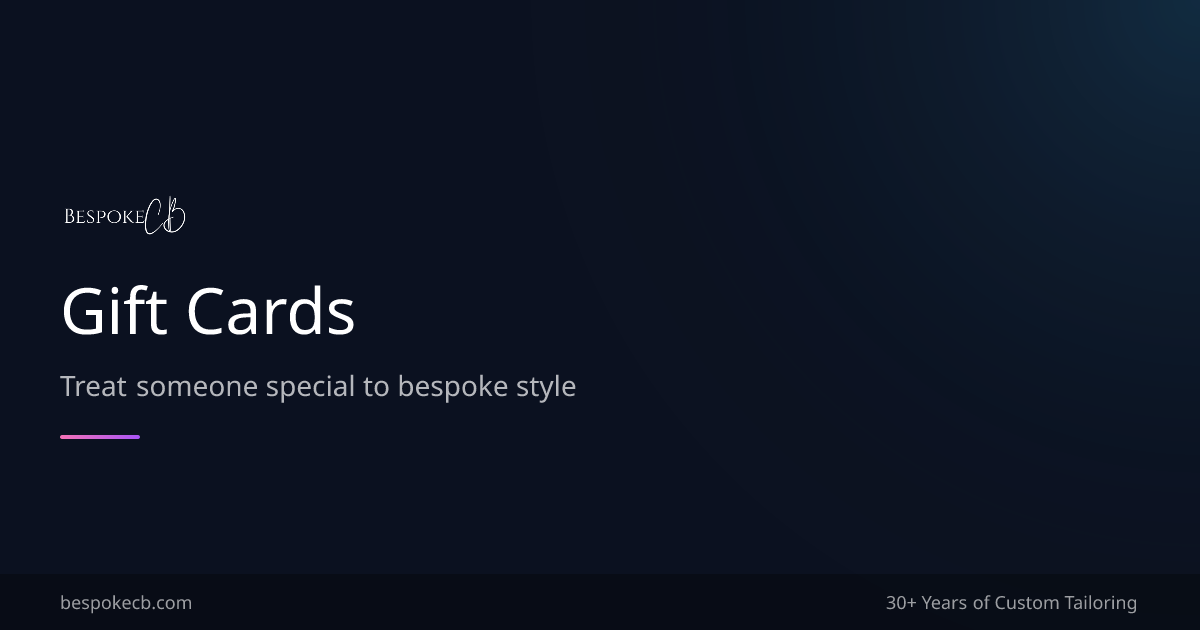 Gift Cards | Bespoke CB | Bespoke By CB