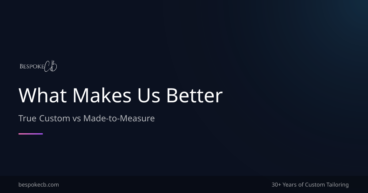 What Makes Us Better | Bespoke by CB - True Custom vs Made-to-Measure ...
